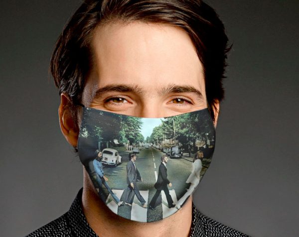 Mascarilla THE BEATLES de ABBEY ROAD con Paul Mc Cartney / John Lennon ...